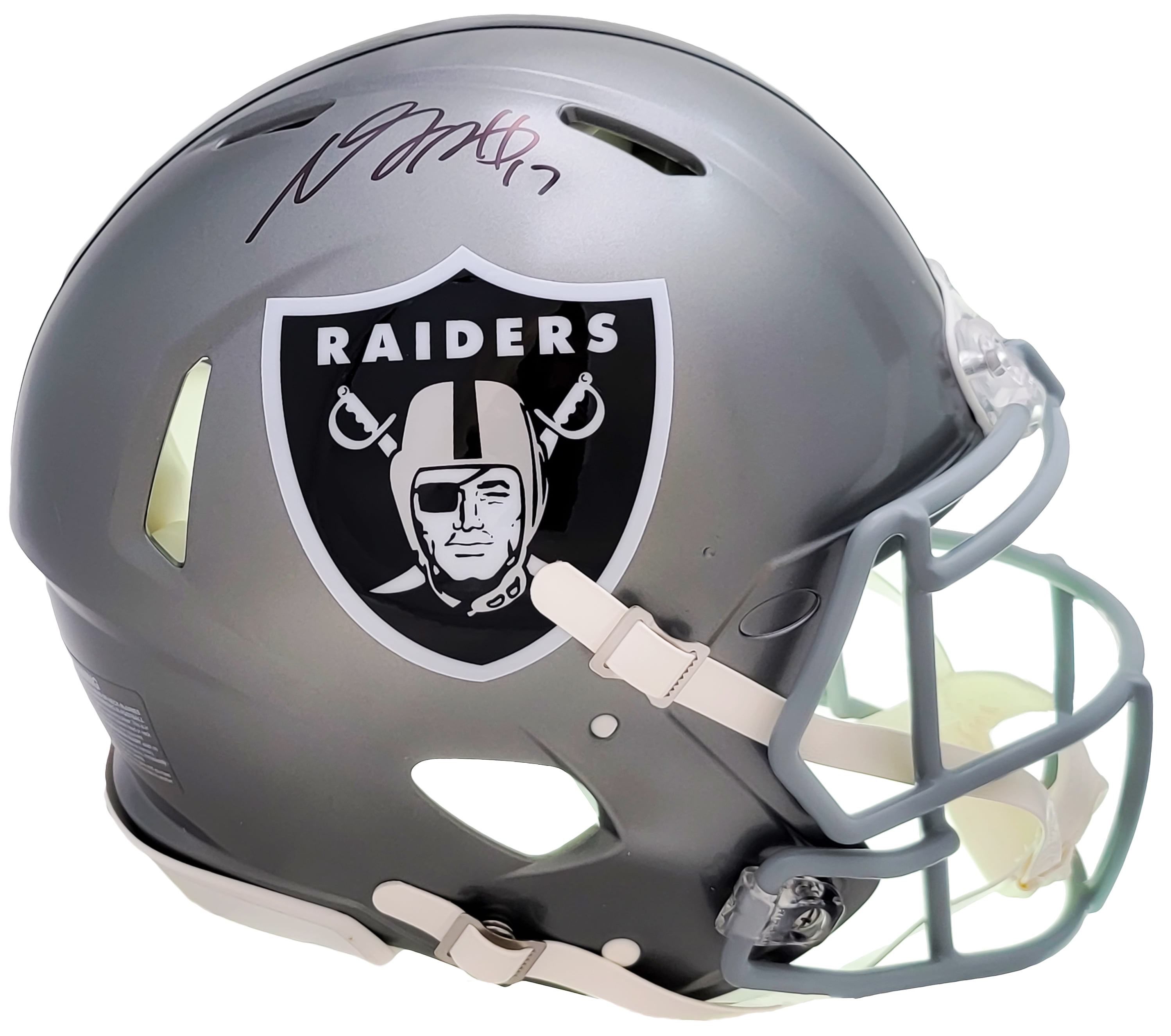 Davante Adams Autographed Las Vegas Raiders Flash Gray Full Size ...