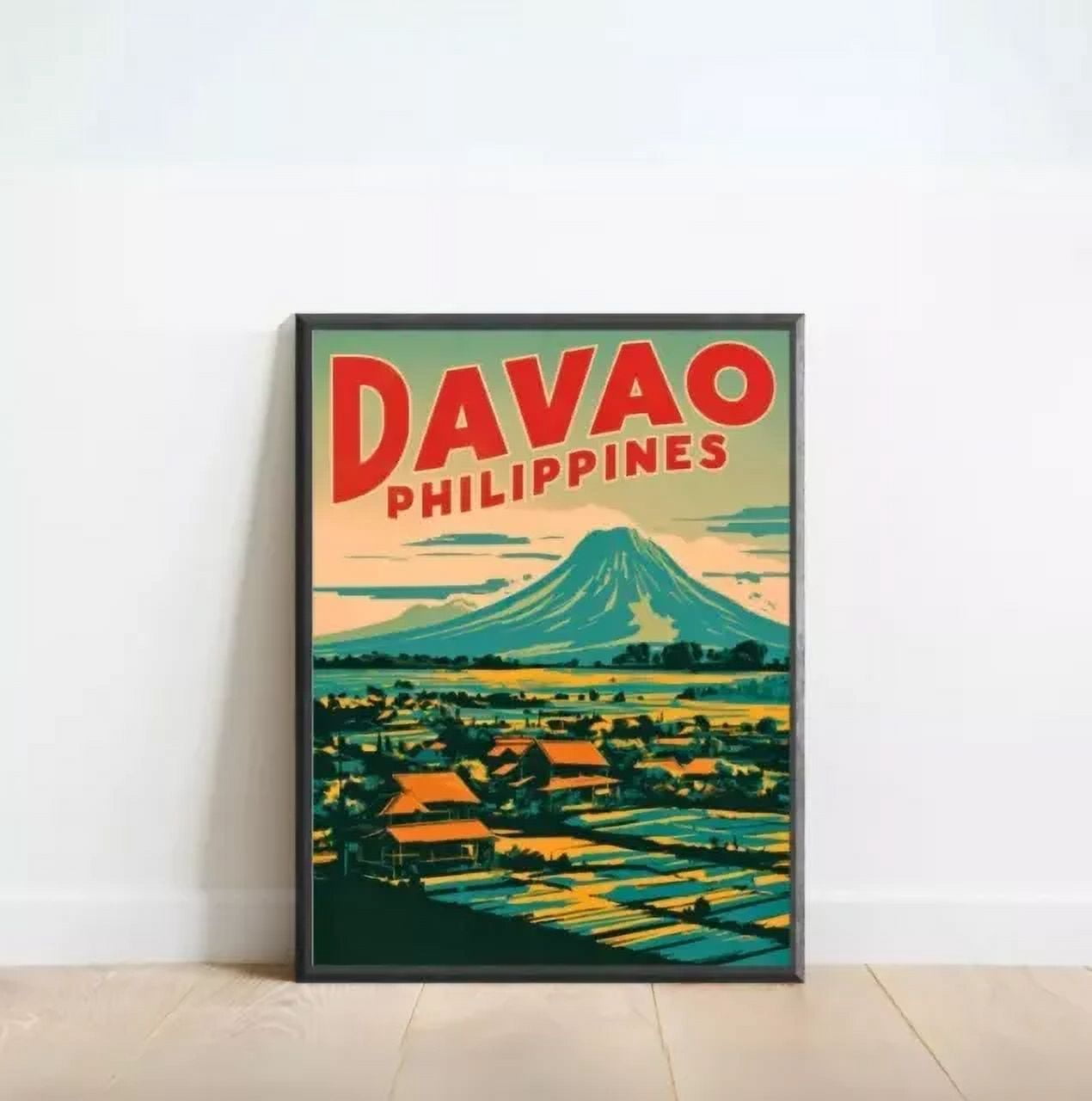 Davao Vintage Travel Poster - Davao Print, Philippines Wall Art NO ...