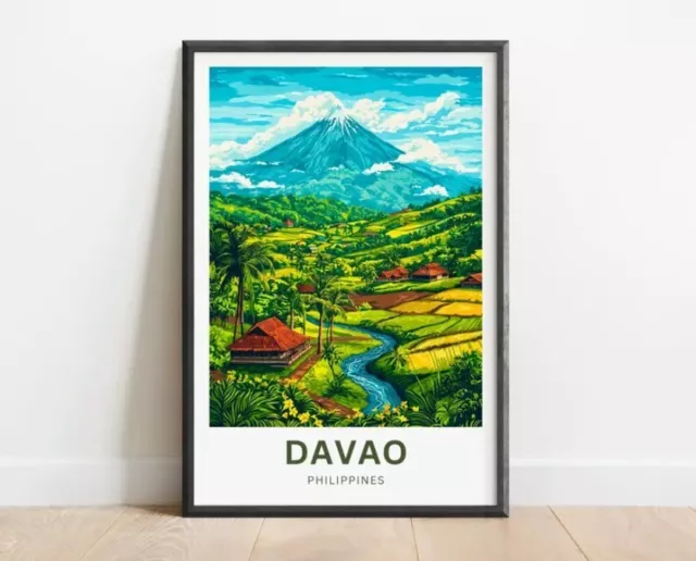 Davao Vintage Travel Poster - Davao Print, Philippines Wall Art NO ...