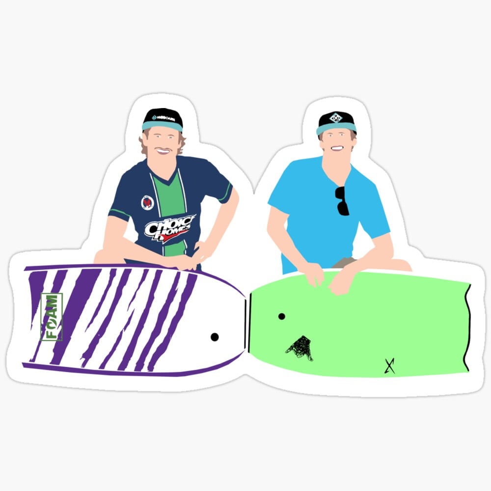 Dave And Jeff Hubbard Bodyboard Sticker Phone Decal Water Bottle ...