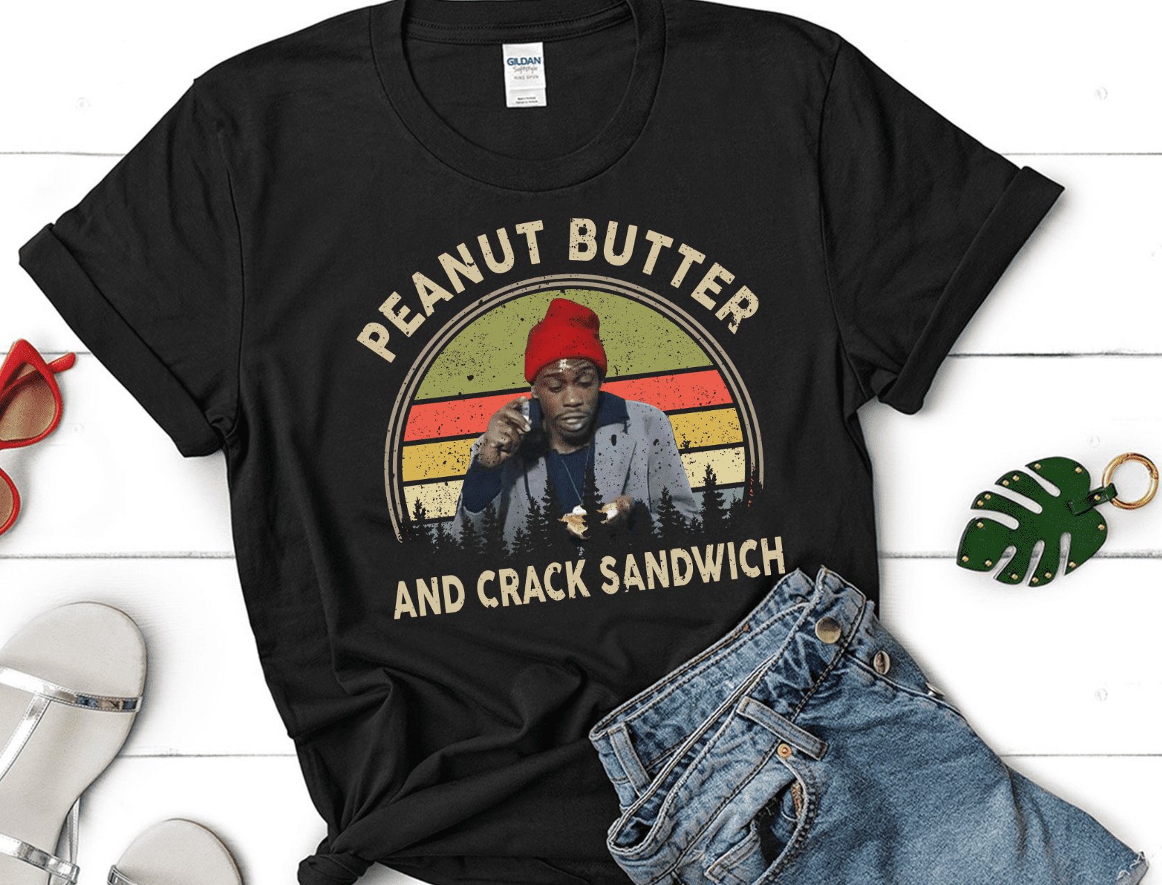 Dave Chappelle "Peanut Butter and Crack Sandwich" Vintage Tee ...