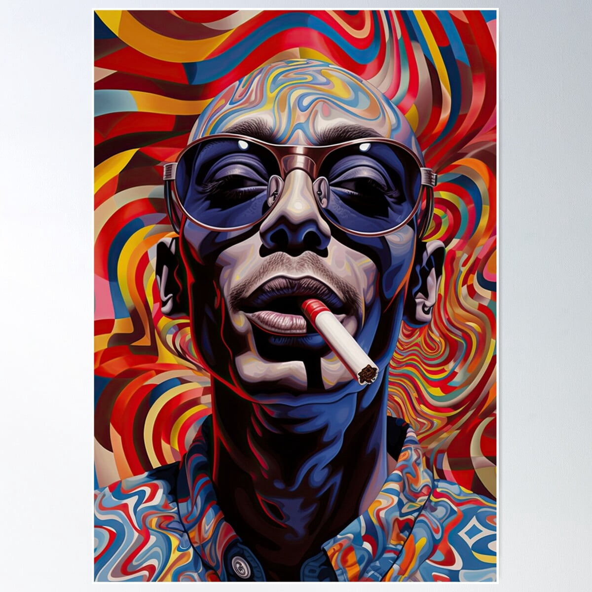 Dave Chappelle Psychedelic Op Art - Colorful Abstract Design Poster ...