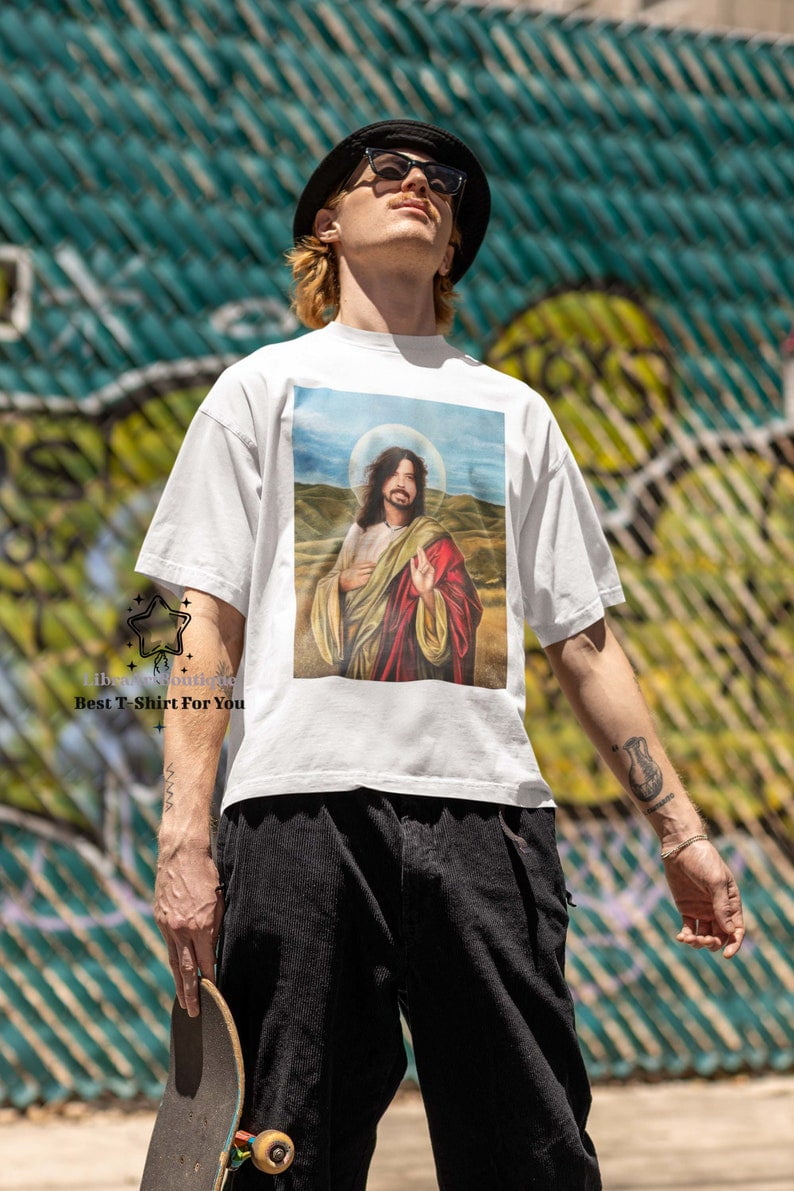 Dave Grohl God Vintage Shirt, Dave Grohl Fan Shirt, Jesus Shirt, Dave ...
