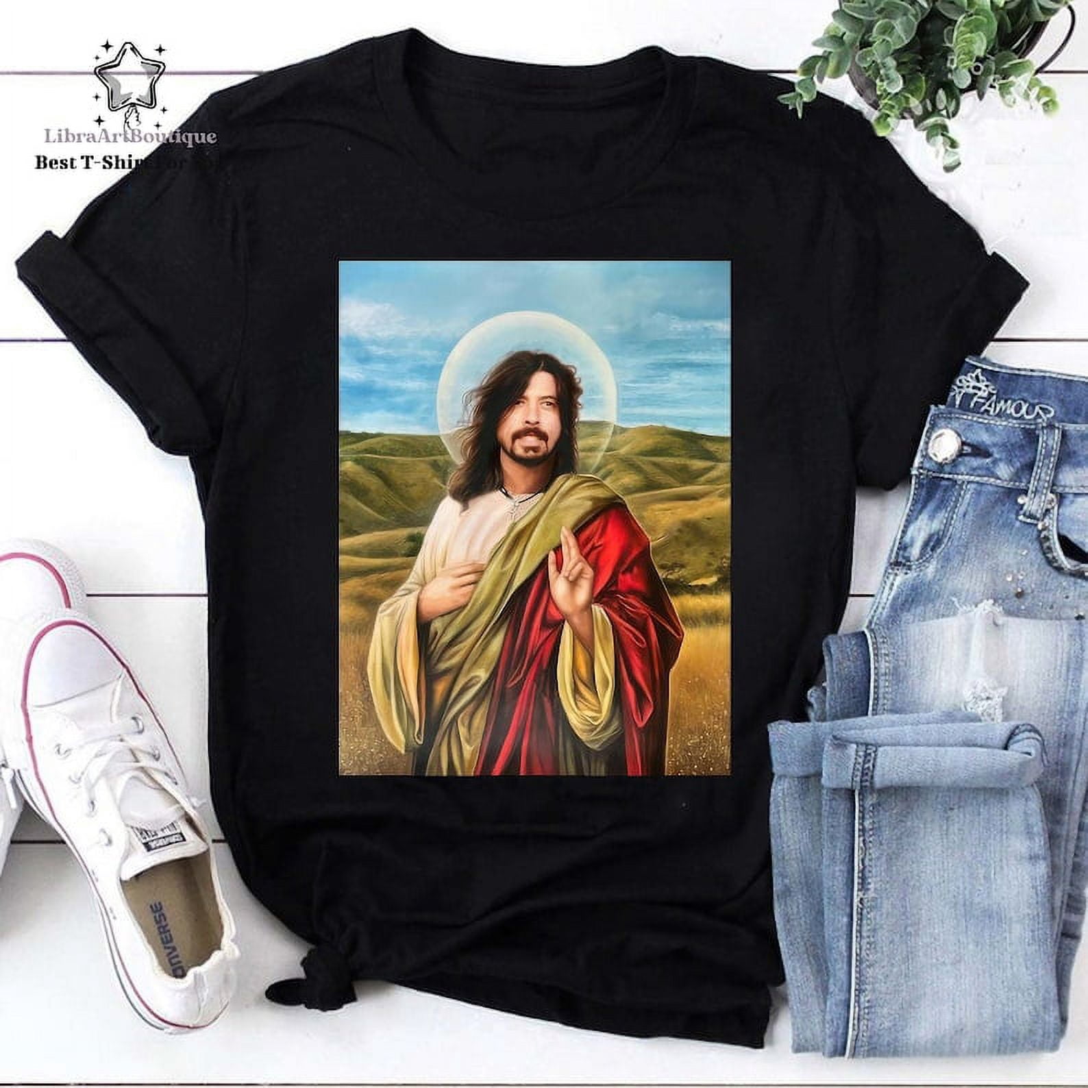 Dave Grohl God Vintage Shirt, Dave Grohl Fan Shirt, Jesus Shirt, Dave ...