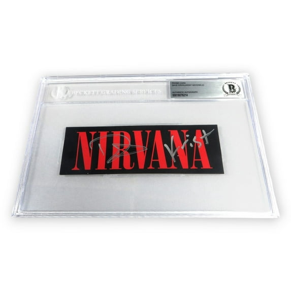 Dave Grohl Krist Novoselic Dual Signed Autographed Promo Card Nirvana ...