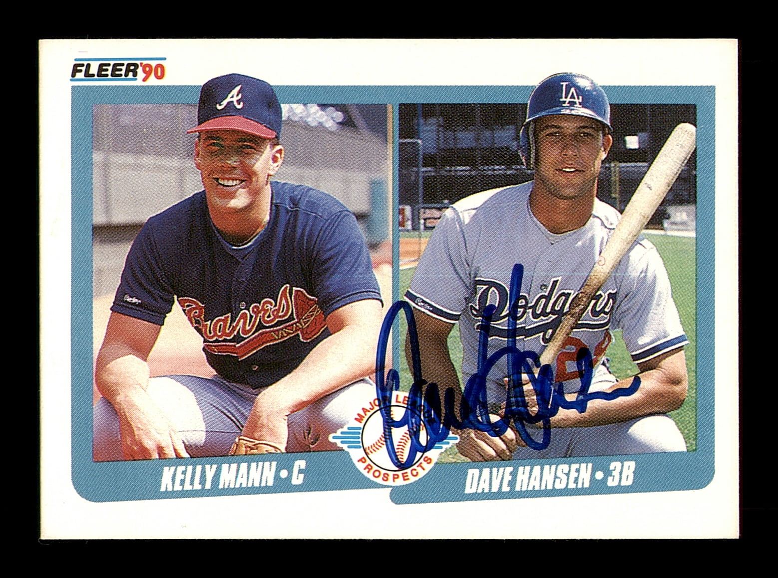 Dave Hansen Autographed 1990 Fleer Rookie Card #642 Los Angeles Dodgers ...