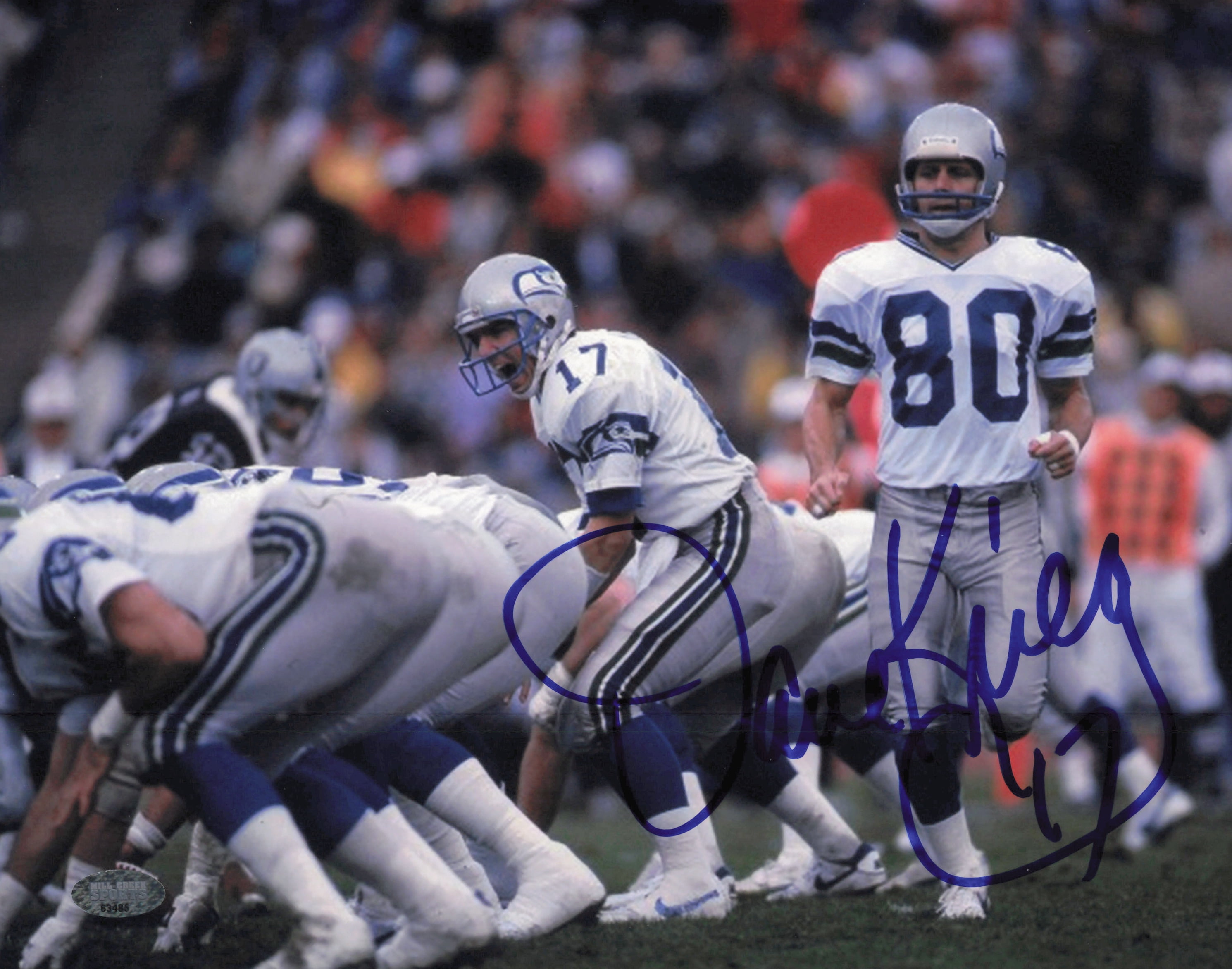 Dave Krieg Autographed 8x10 Photo Seattle Seahawks MCS Holo #63485 ...