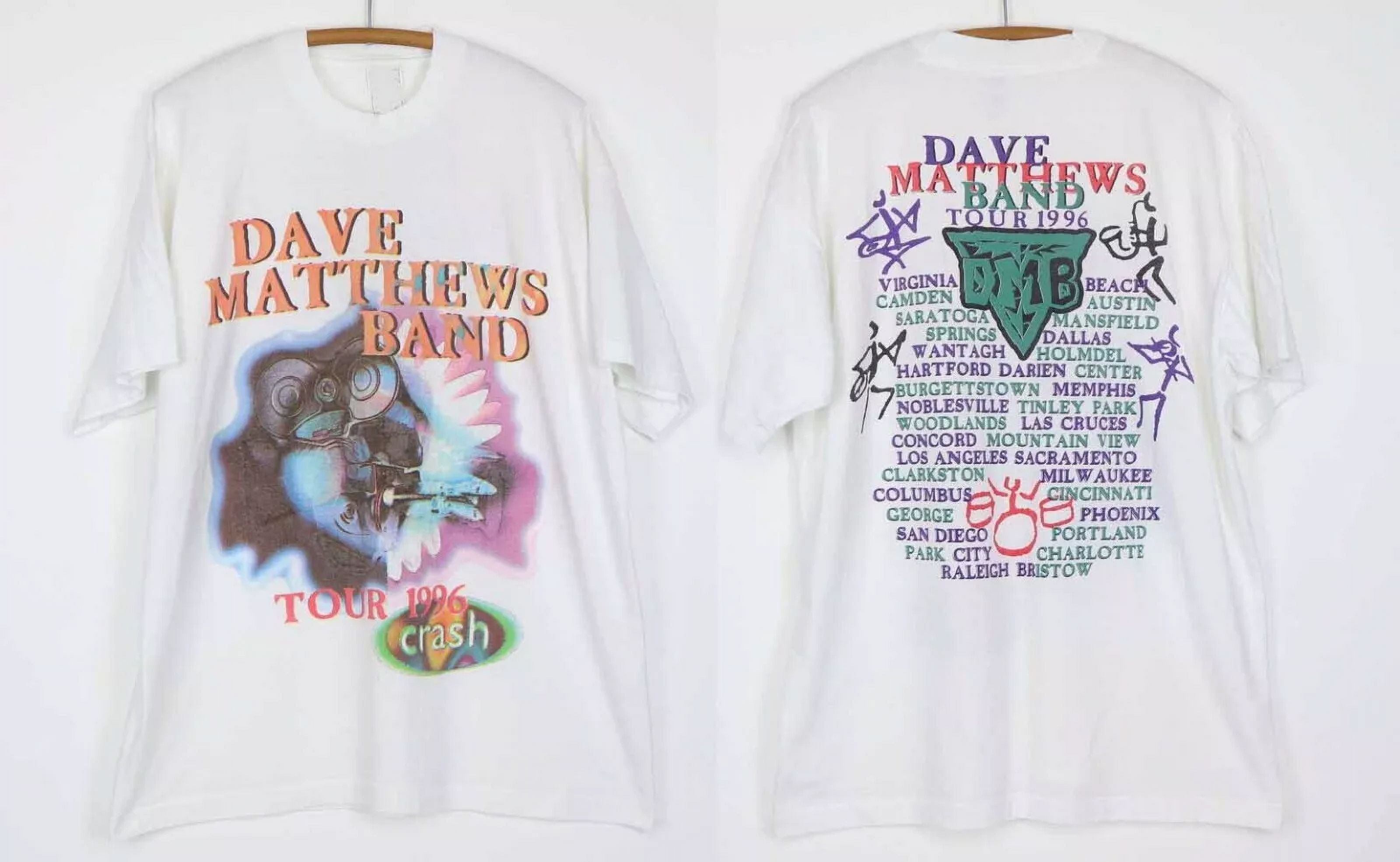Dave Matthews Band Crash Tour 1996 Two-Sided Shirt Unisex S-4XL Hot ...