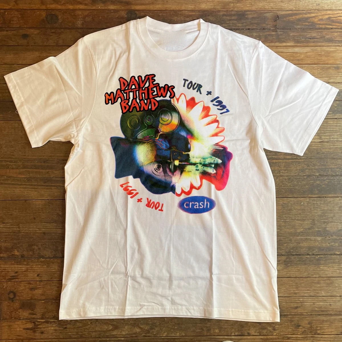 Dave Matthews Band Crash Tour Cotton White Full Size Men Women Shirt ...