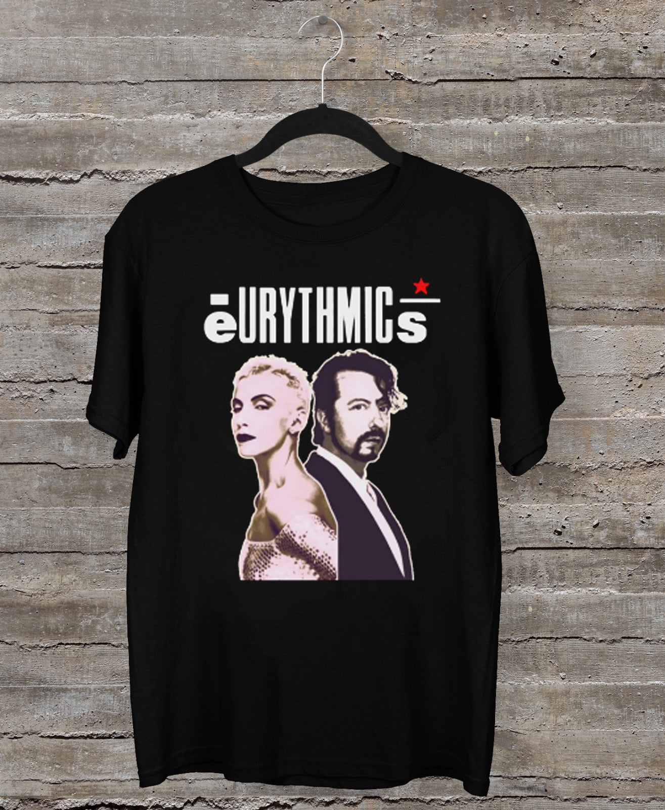 Dave Stewart And Annie Lennox Eurythmics Black All Size Shirt - Walmart.com
