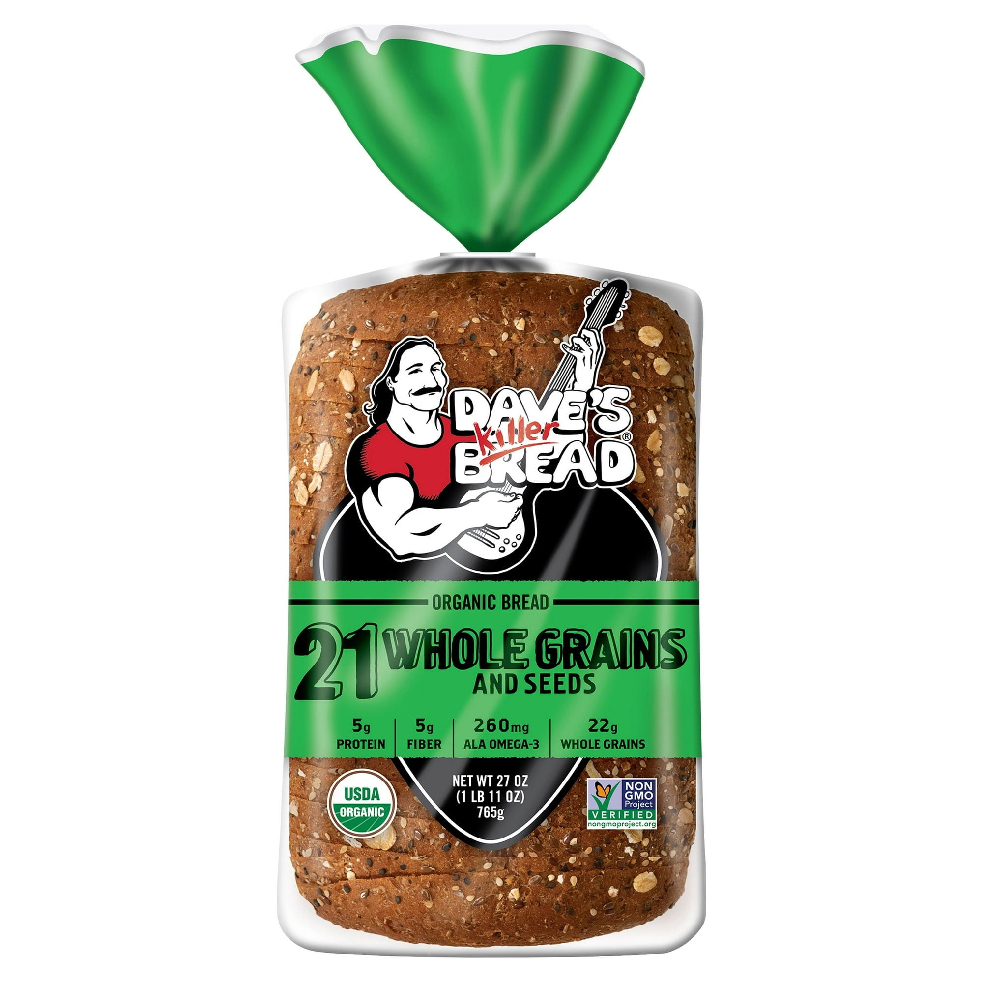 Dave's Killer Bread 21 Whole Grains and Seeds Organic Bread Loaf, 27 oz ...