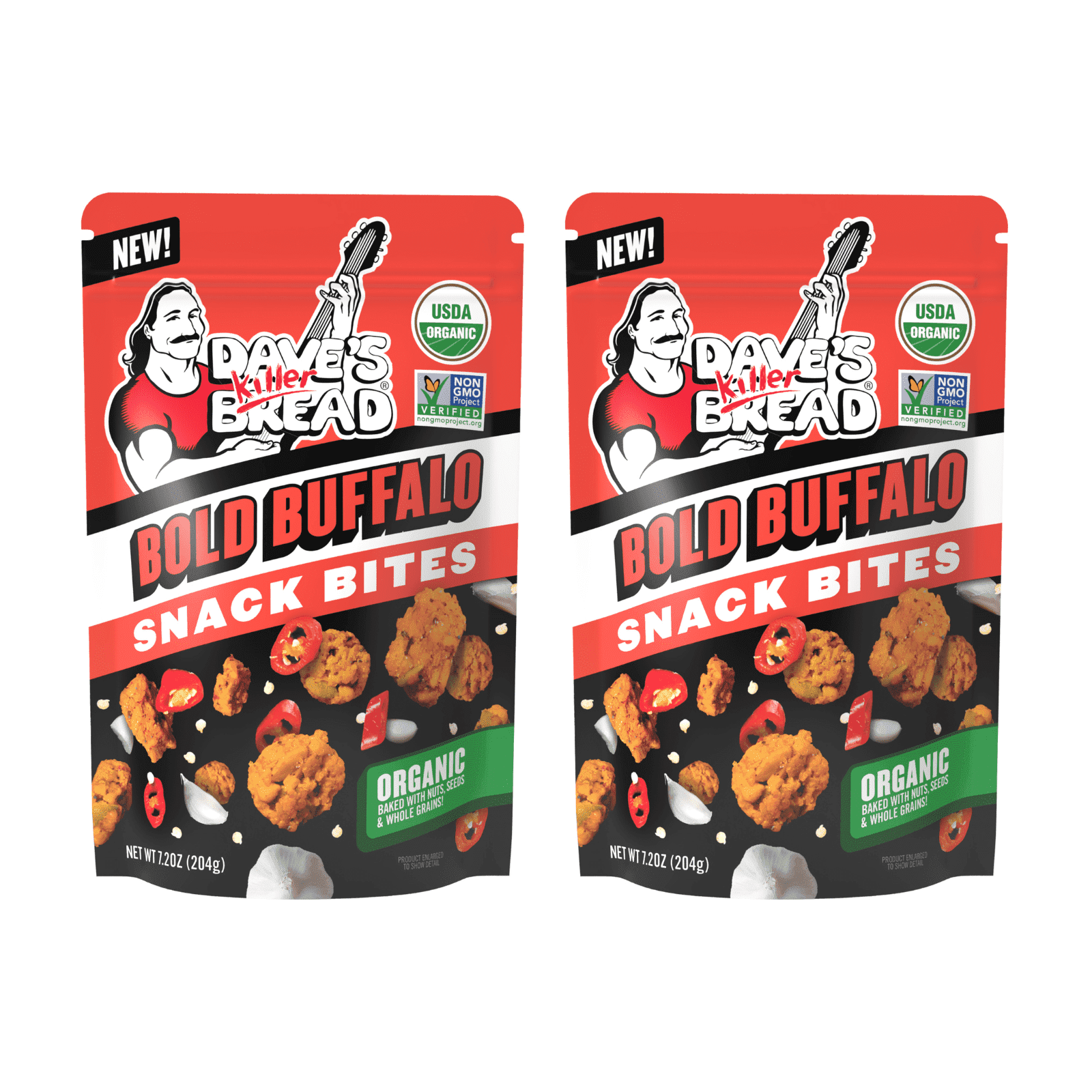 Dave's Killer Bread Bold Buffalo Organic Snack Bites, Buffalo Flavored ...