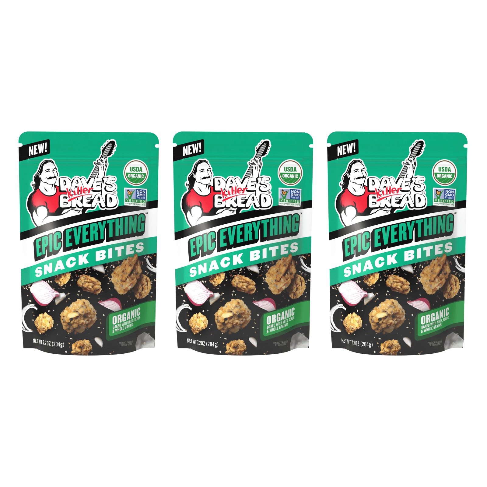 Dave's Killer Bread Epic Everything Organic Snack Bites, Everything ...