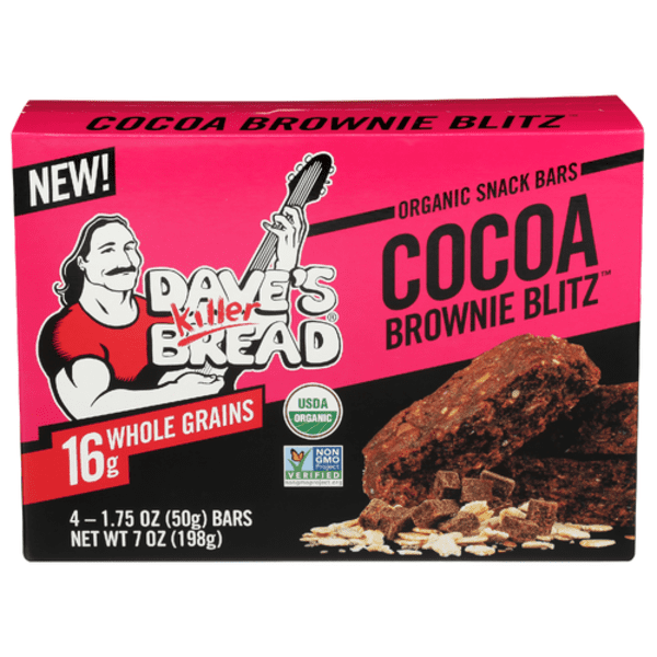 Dave's Killer Bread Organic Cocoa Brownie Blitz Snack Bars 4 Pack 1.75 ...