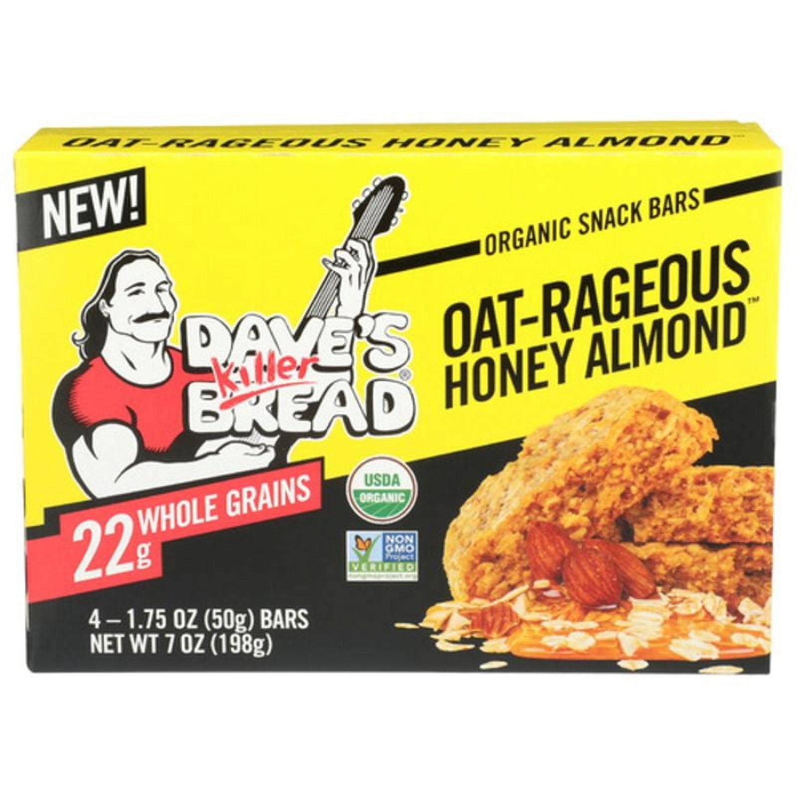 Dave's Killer Bread Organic Oat-Rageous Honey Almond Snack Bars 4 ct ...