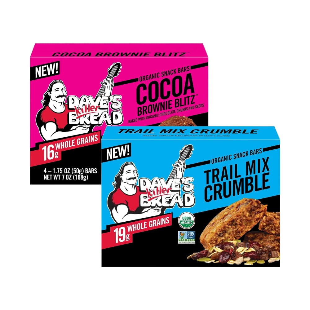 Dave's Killer Bread Organic TGF4 Snack Bars, Variety Pack (1 Cocoa ...