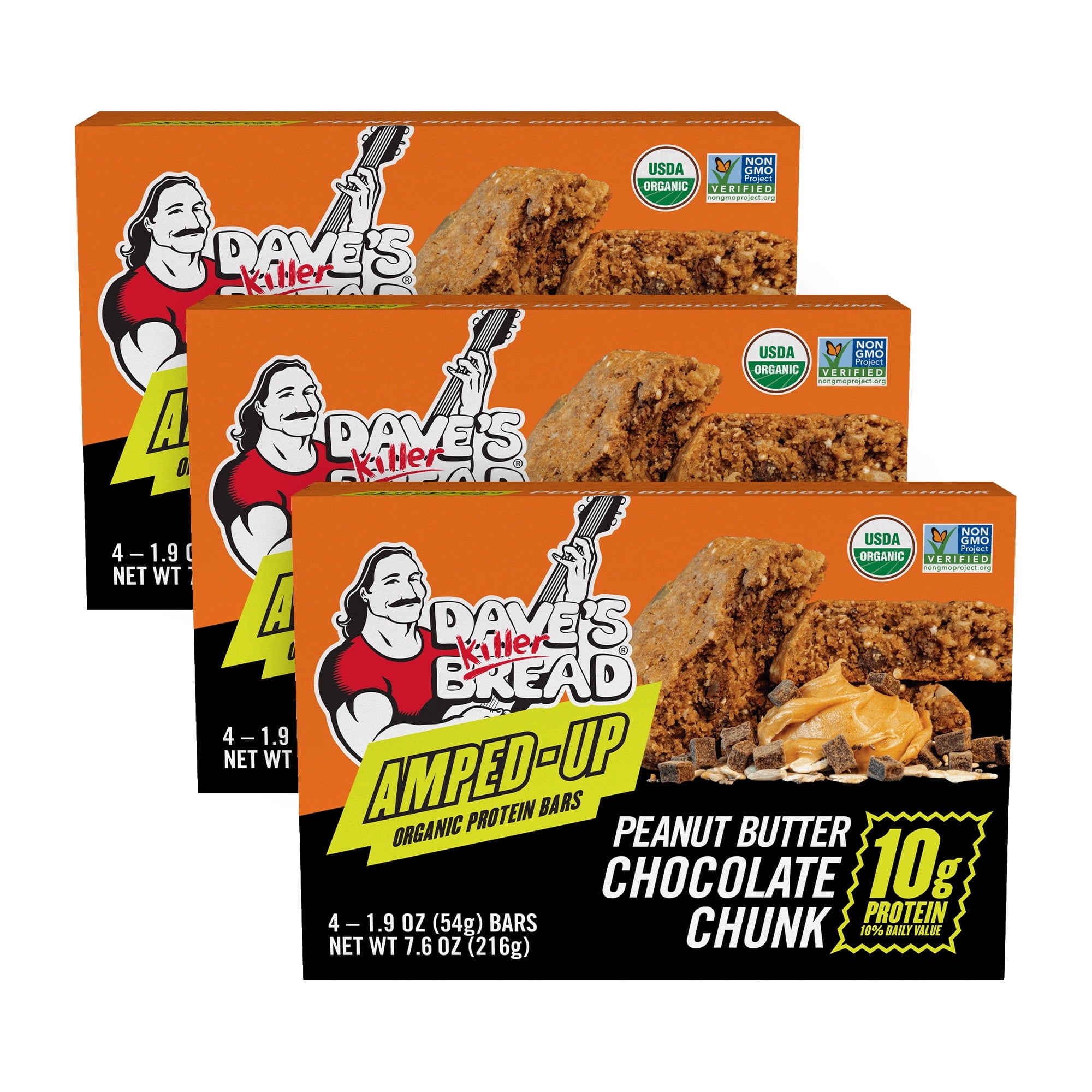 Dave's Killer Bread Protein Bars, Peanut Butter Chocolate Chunk, 4 CT ...