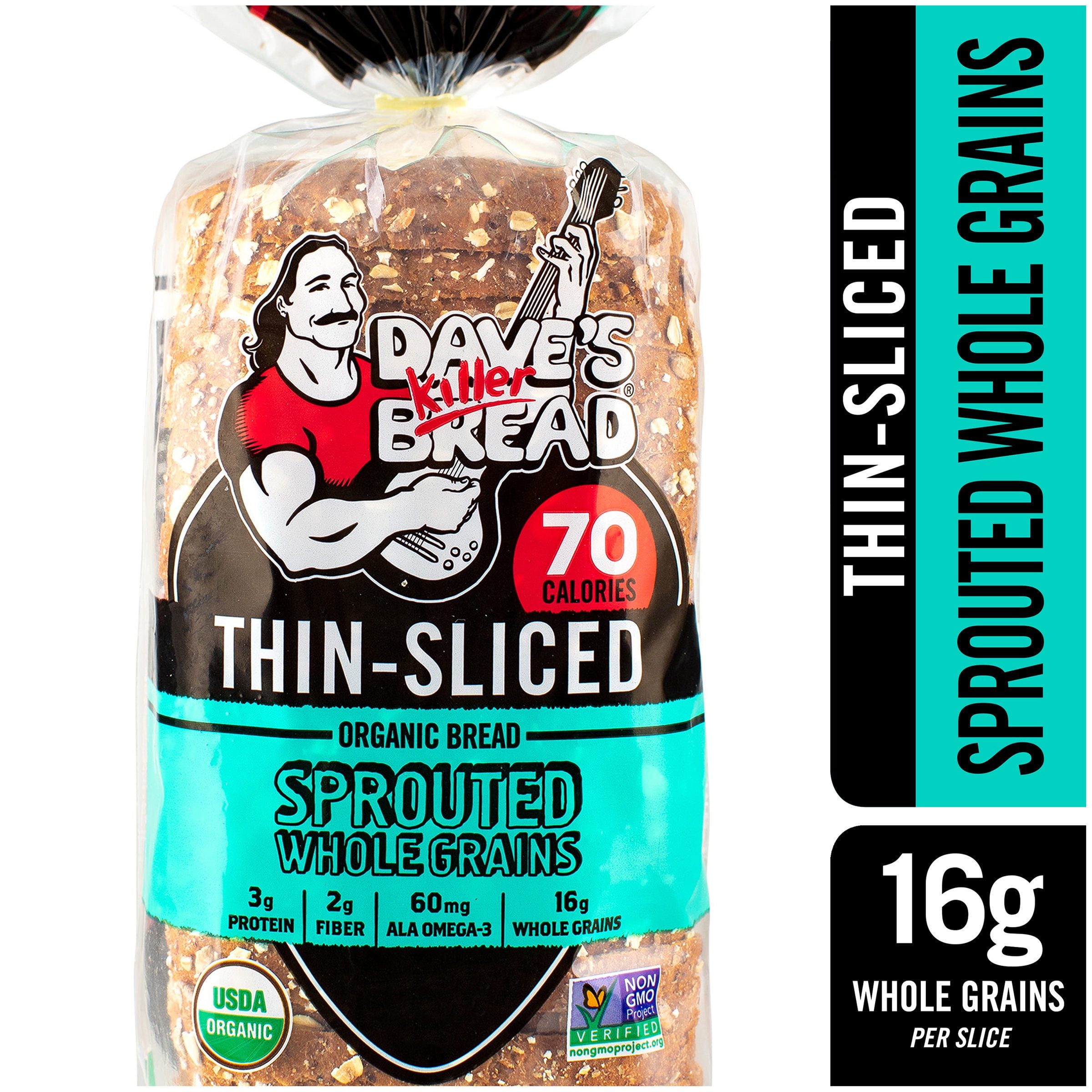 Dave's Killer Bread Organic Sprouted Whole Grains Thin-Sliced Bread ...