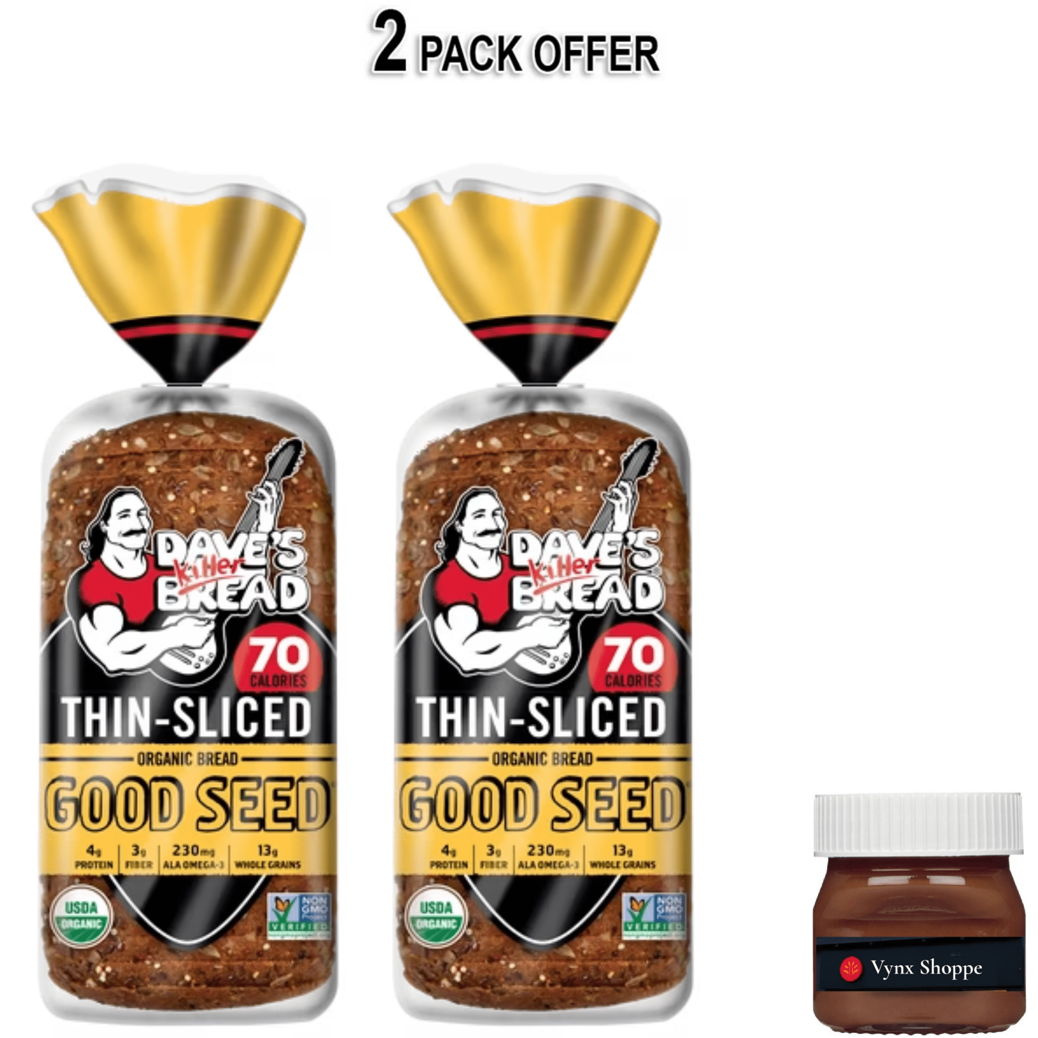 Dave's Killer Bread Thin-Sliced Good Seed Organic Bread 20.5 oz, Shelf ...