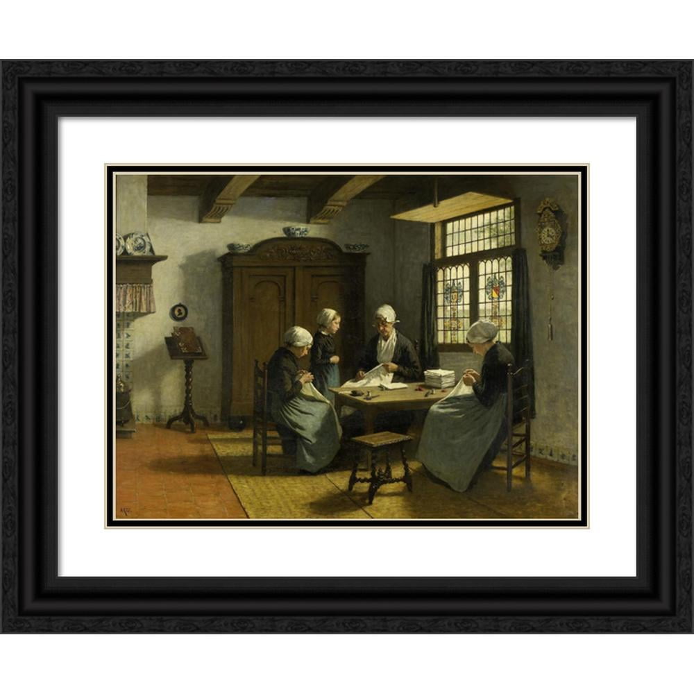 David Adolph Constant Artz 14x11 Black Ornate Wood Framed Double Matted ...
