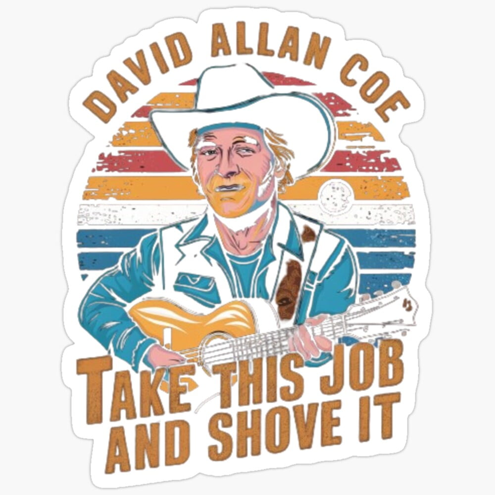 David Allen Coe Sticker Phone Decal Water Bottle Stickers Car Decals ...