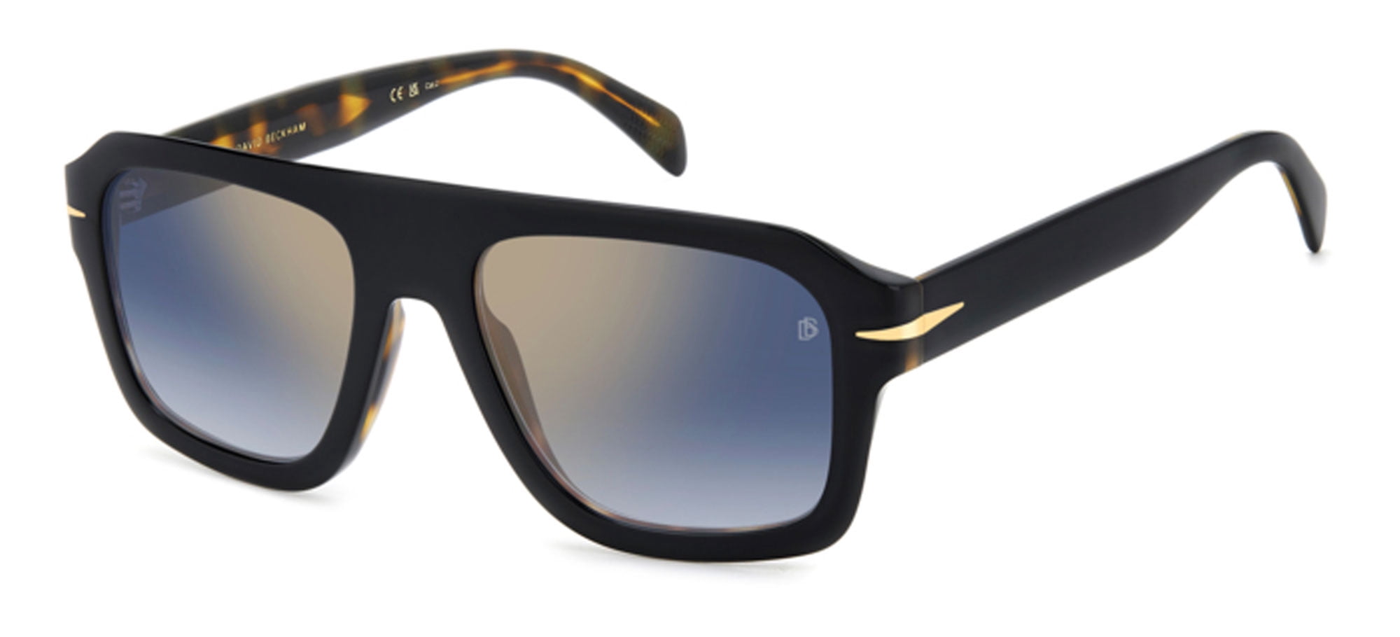 David Beckham Men's Sunglasses DB 7127/S WR7/1V 54 - Black and White ...