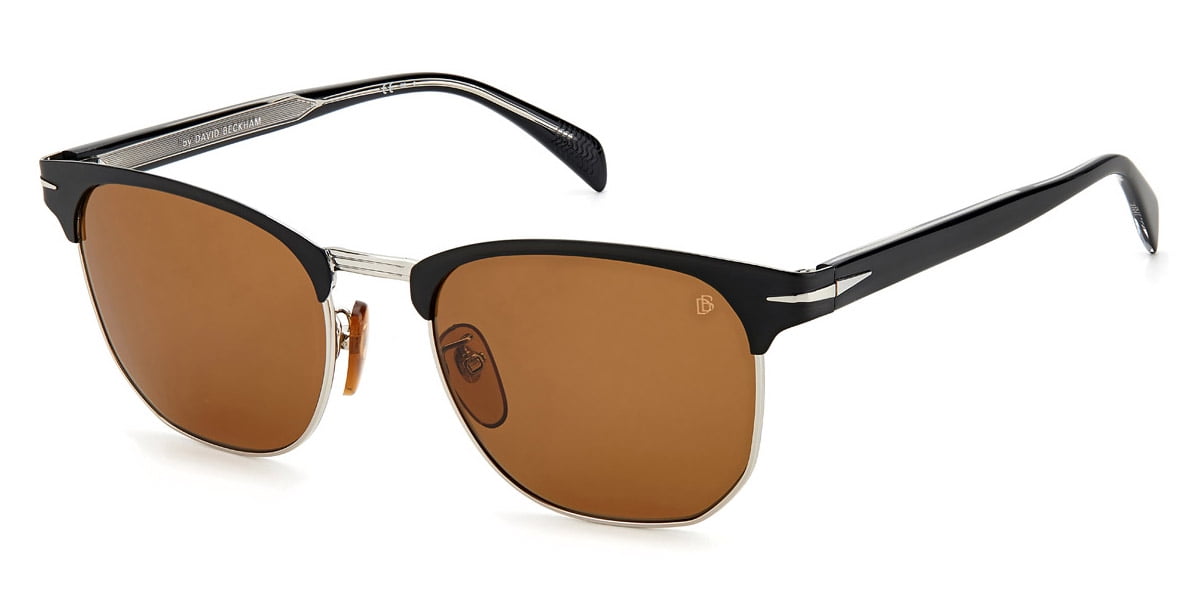 David Beckham Db 7057/F/S Full Rim Rectangular Matte Black Silver ...