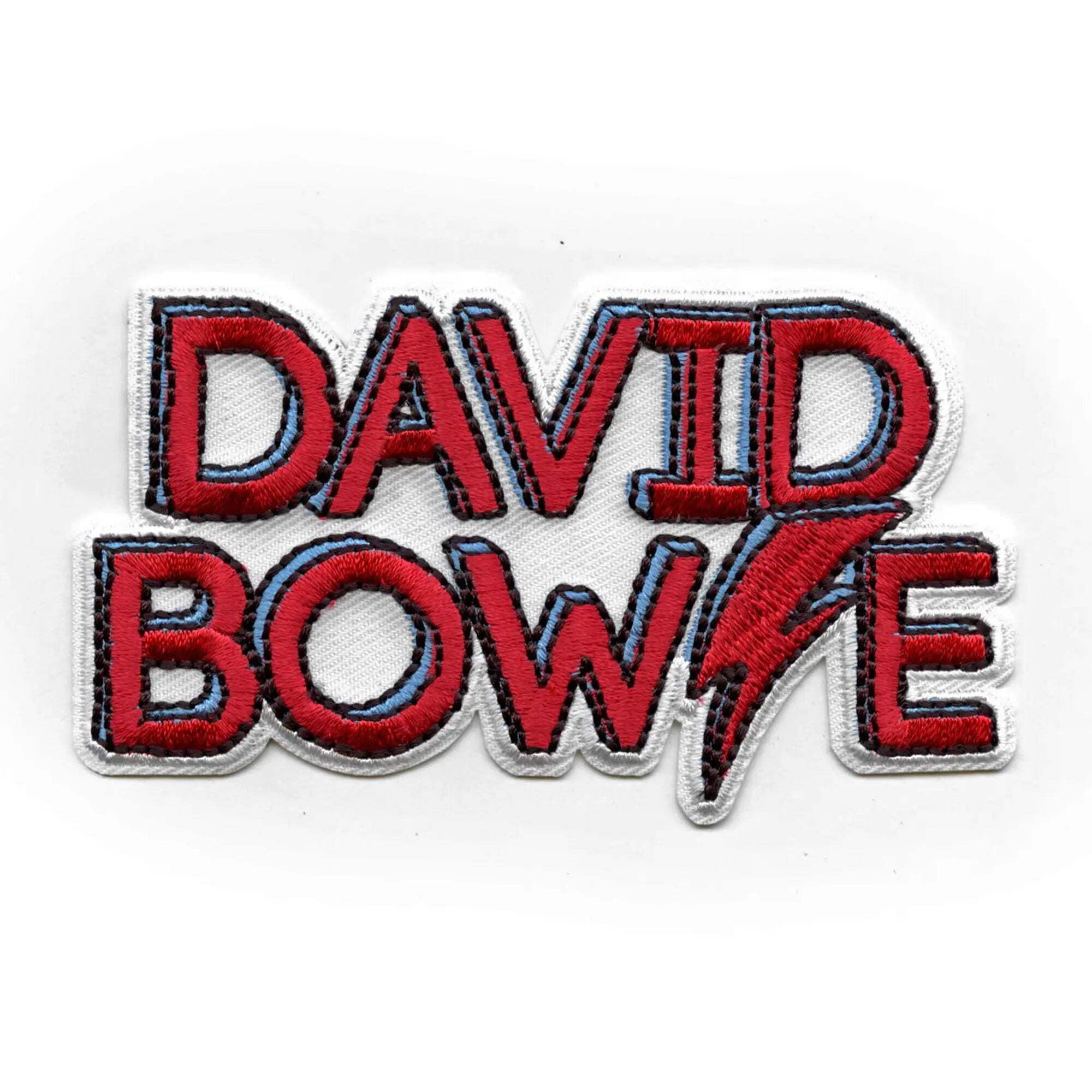 David Bowie Bolt Name Patch Icon Glam Rock Embroidered Iron On ...