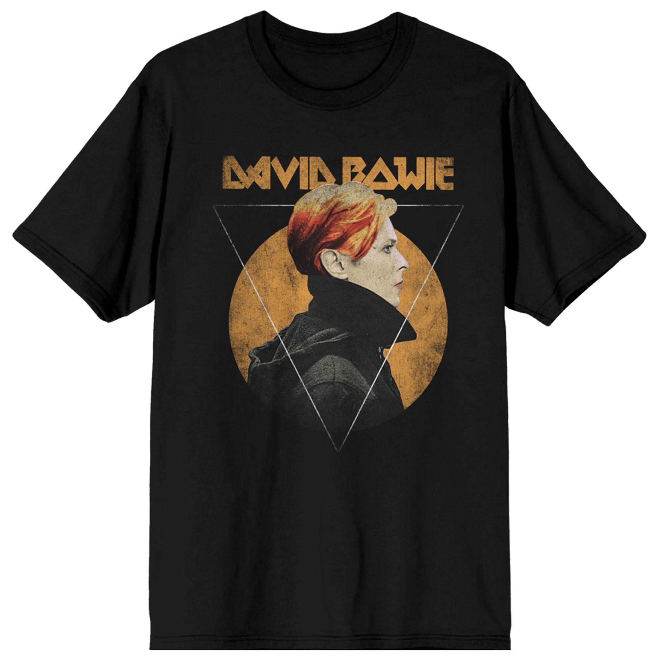 David Bowie Circle And Triangle Photo Art Crew Neck Short Sleeve Men's ...