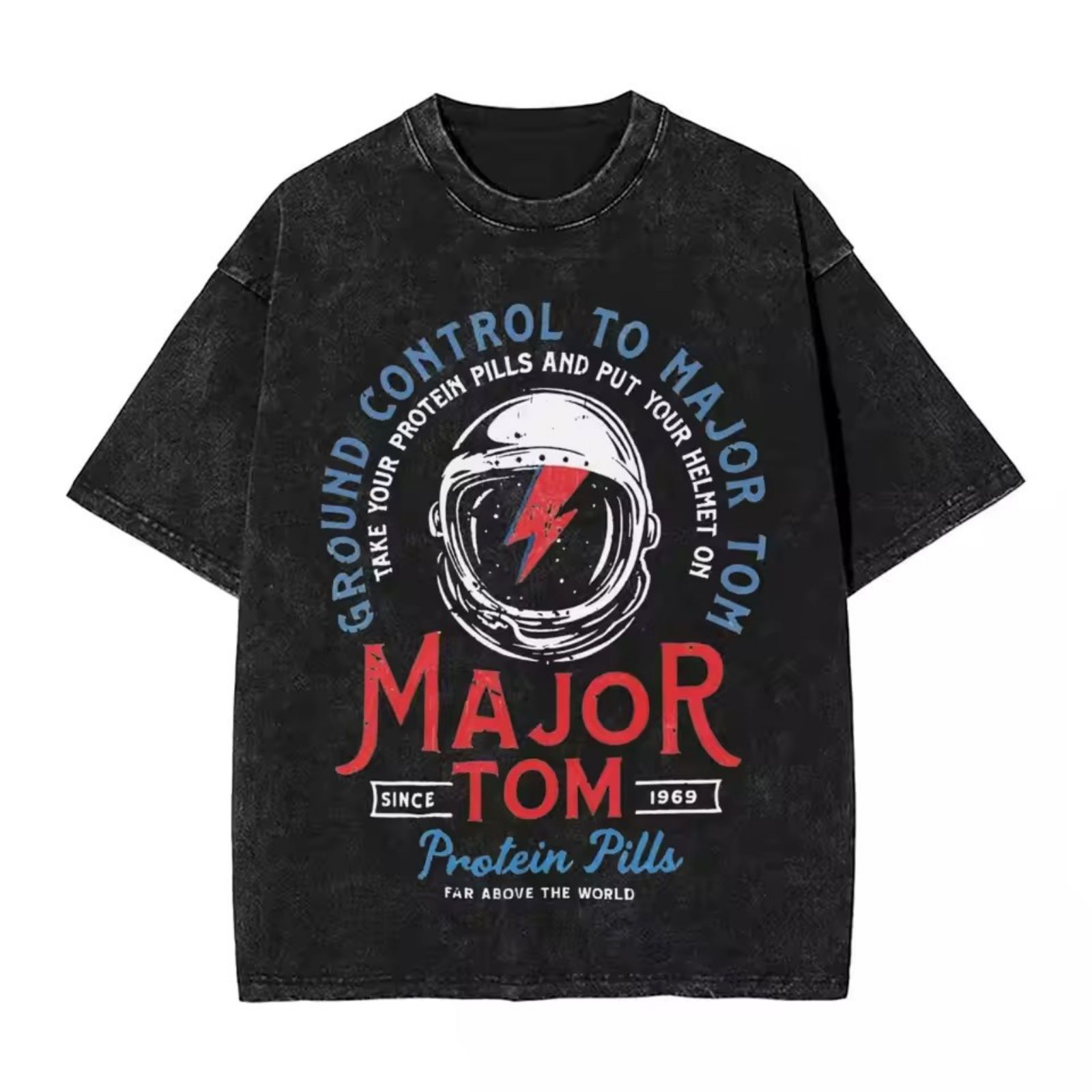 David Bowie Cosmic Rover Washed Cotton T-Shirt (S-3XL) - Walmart.com