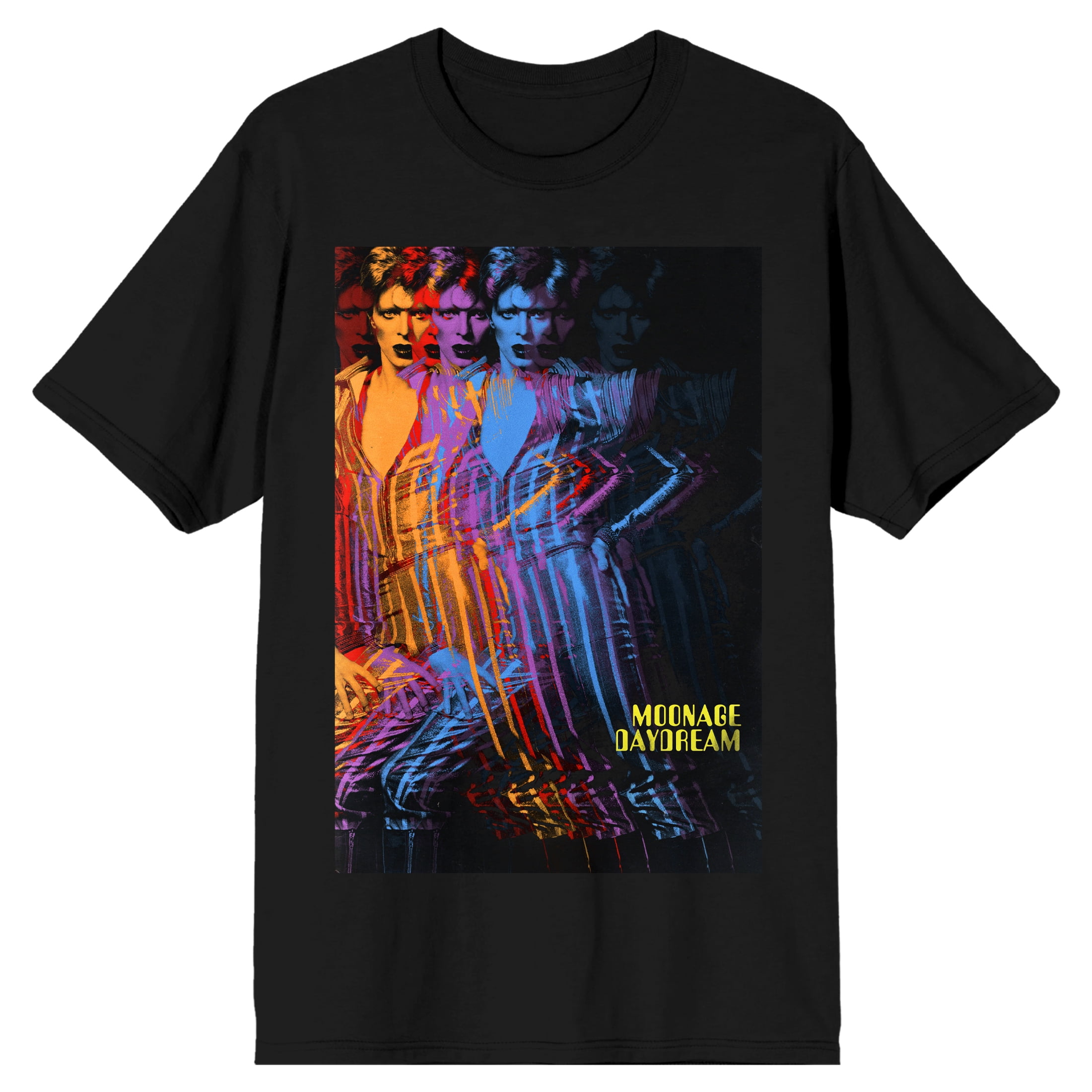 David Bowie Multi-Colored Artist Pose Crew Neck Short Sleeve Men's ...