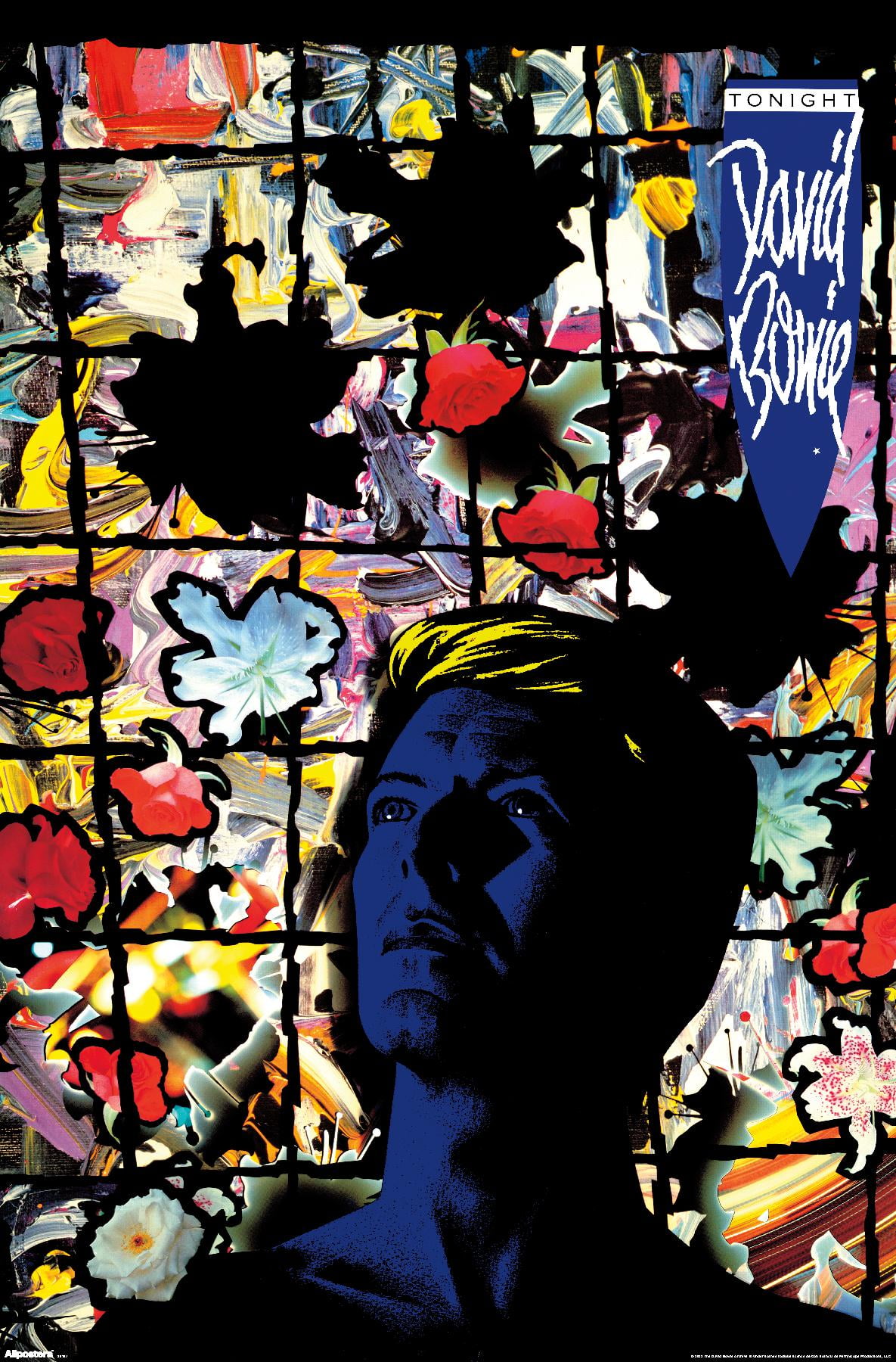 David Bowie - Tonight Blue 1984 Wall Poster, 14.725" x 22.375 ...