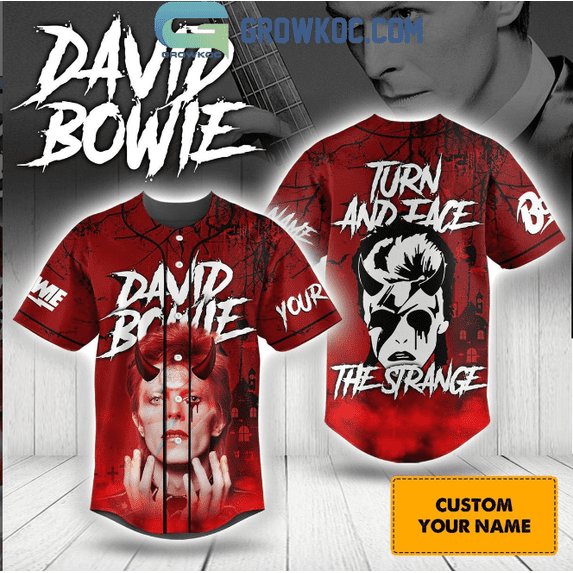 David Bowie Turn And Face The Strange Personalized Baseball Jersey Men ...