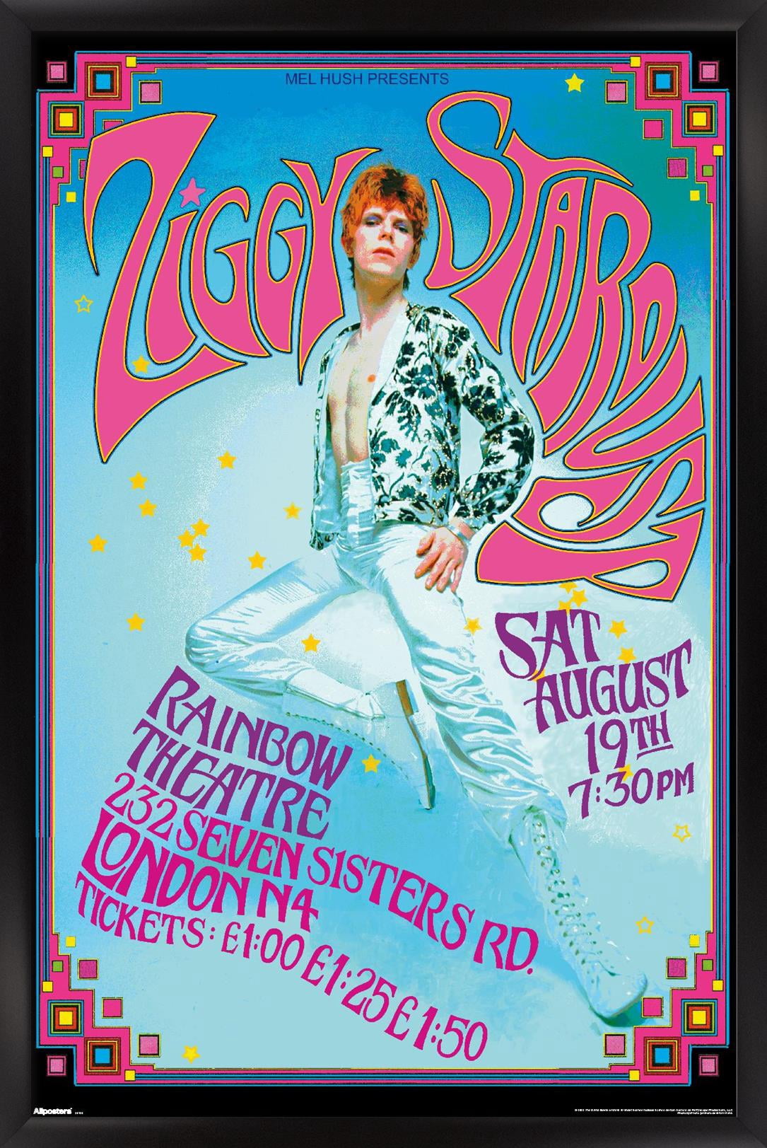 David Bowie - Ziggy Stardust Rainbow Theater Wall Poster, 22.375" x 34 ...