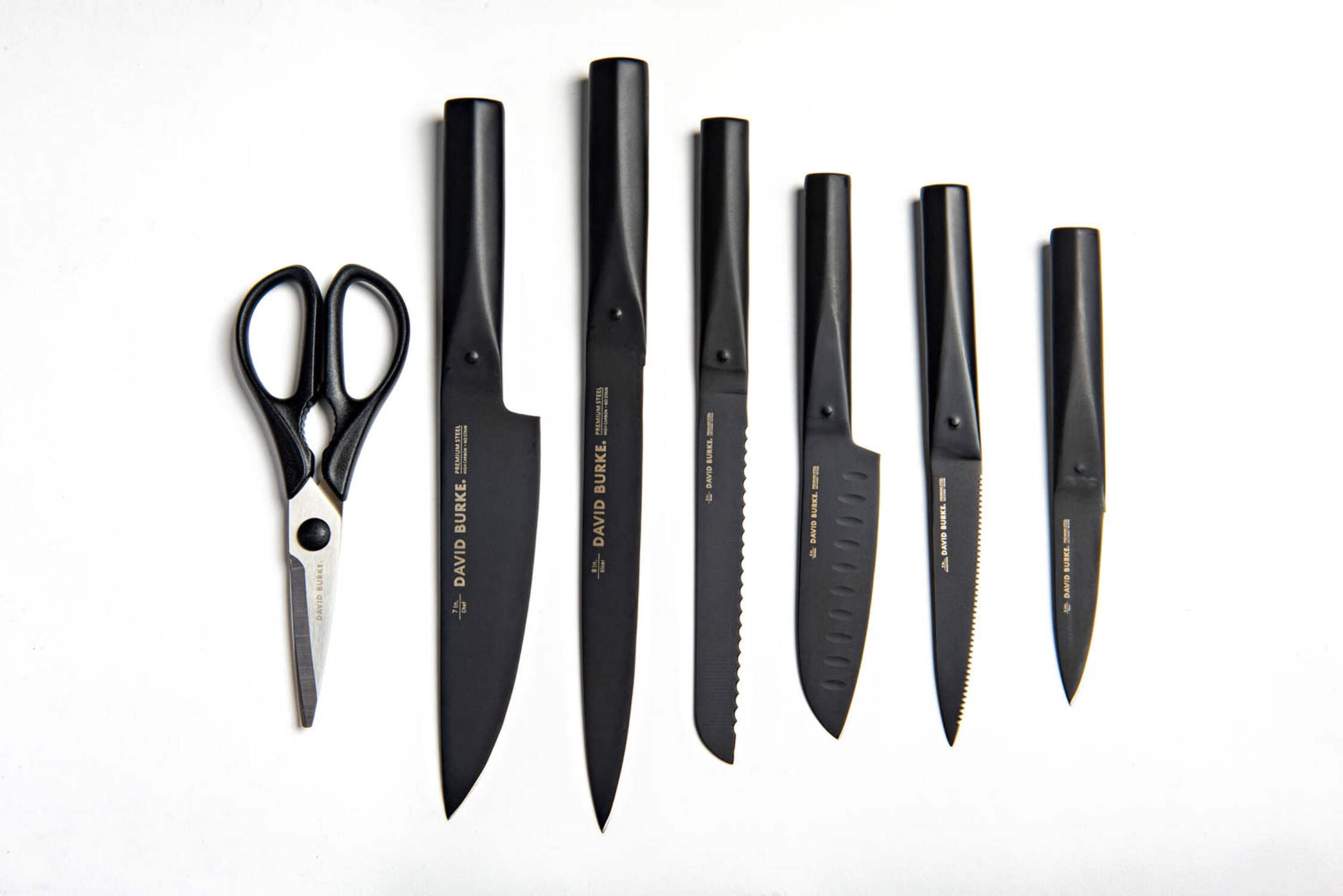David Burke 7-Piece Commercial Grade Cutlery Set with Clear Acrylic ...