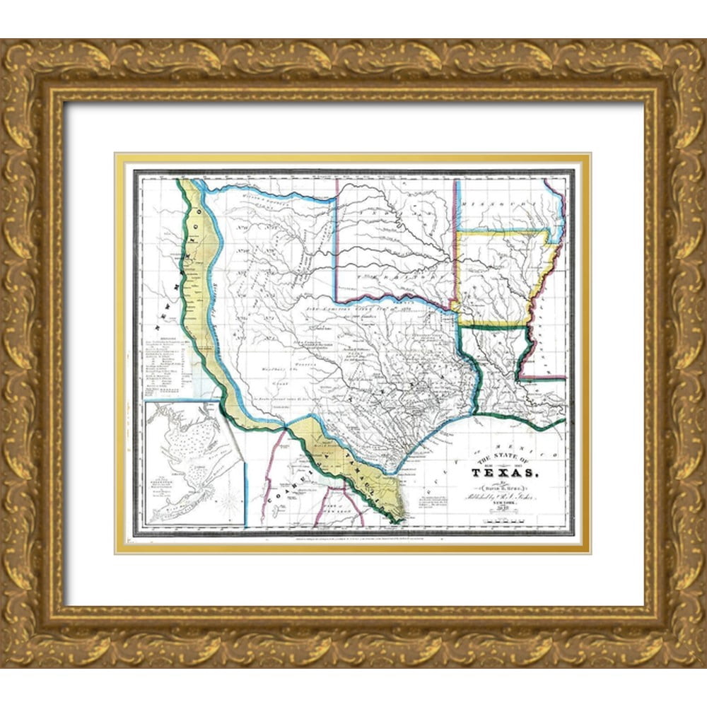 David Burr 17x15 Gold Ornate Wood Framed with Double Matting Museum Art ...