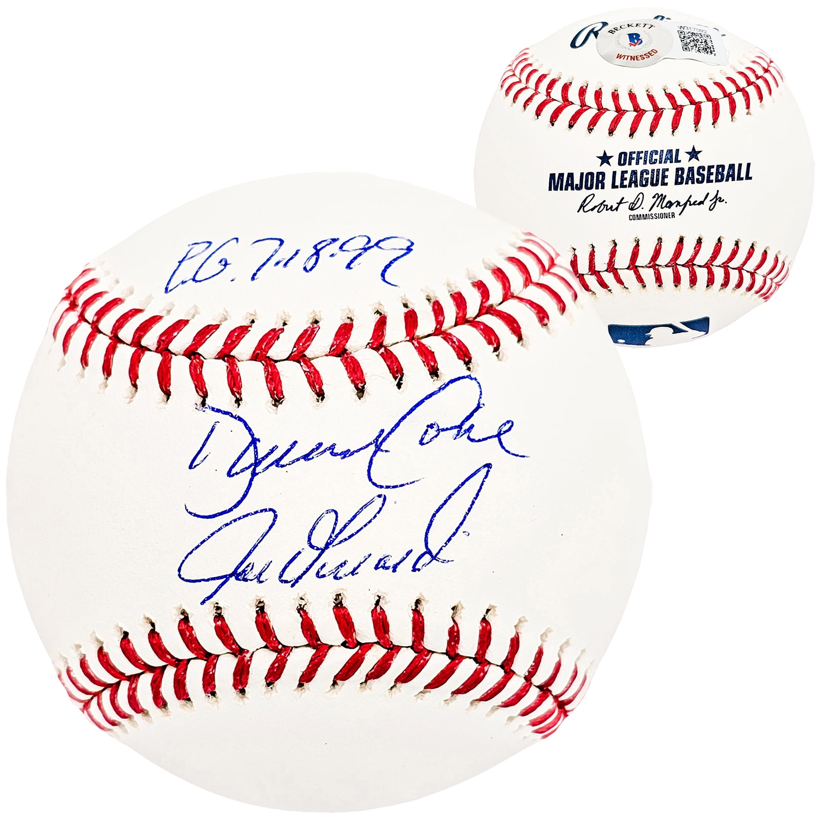 David Cone & Joe Girardi Autographed Official MLB Baseball New York ...