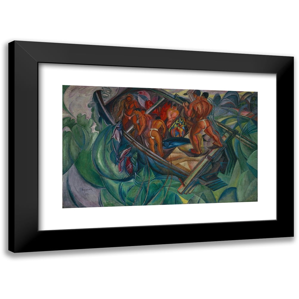 David Davidovich Burliuk 14x11 Black Modern Framed Museum Art Print ...