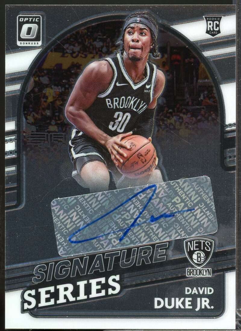 David Duke Jr. Rookie Card 2021-22 Donruss Optic Signature Series ...