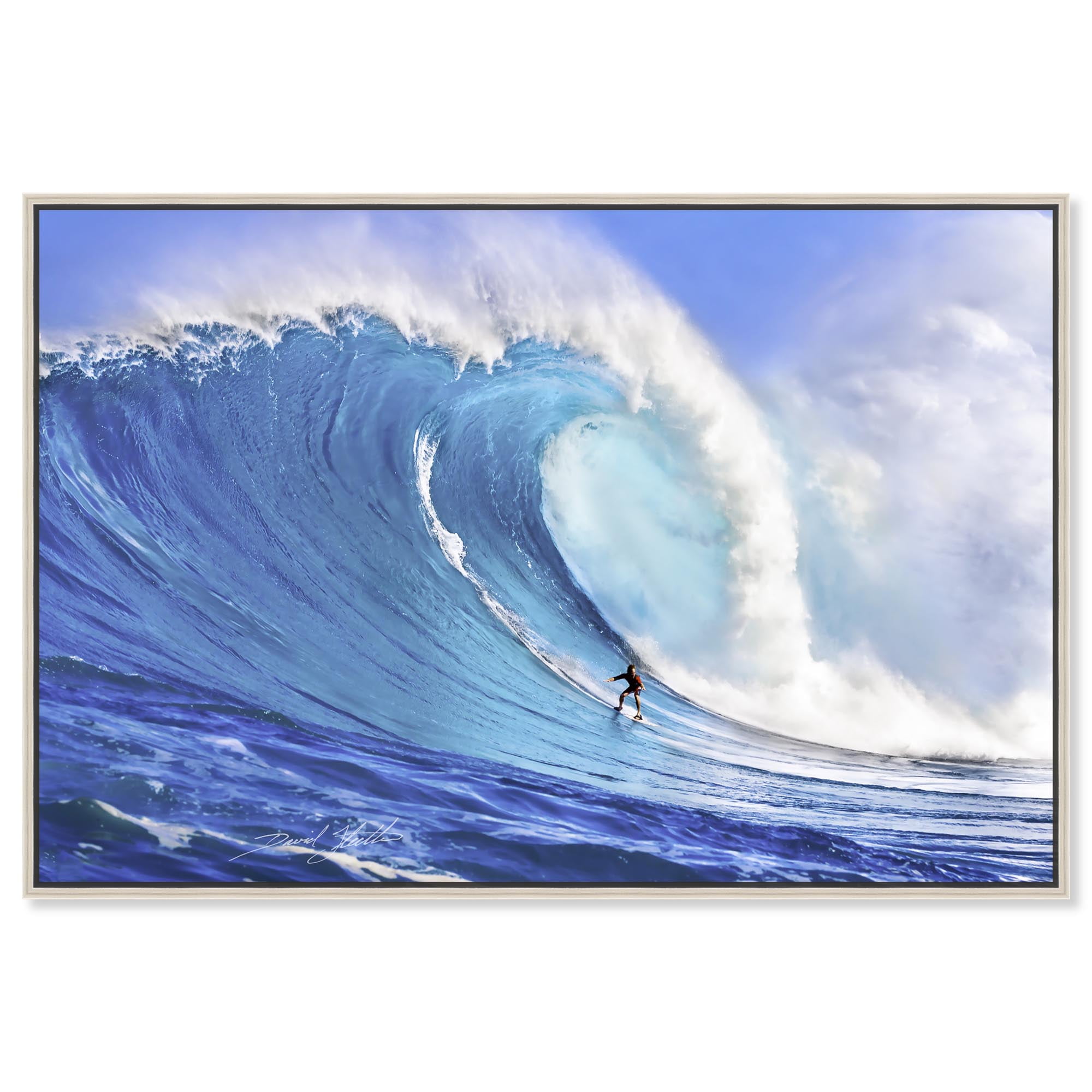 David Fleetham - Surfer at Peahi III Canvas Nature Art Prints by ...