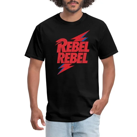 David Glam Rock Legend Rebel Rebel Flash Lightning Tribute Retro Art ...