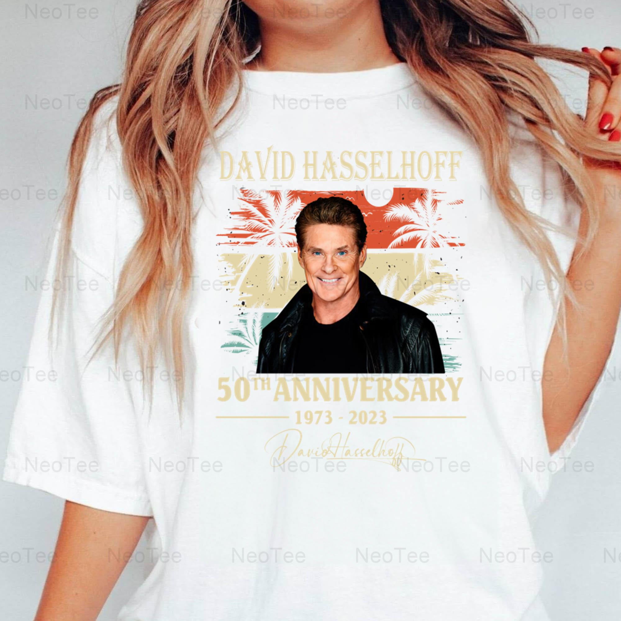 David Hasselhoff Anniversary Actor Singer Knight Rider Baywatch Fan Tee ...