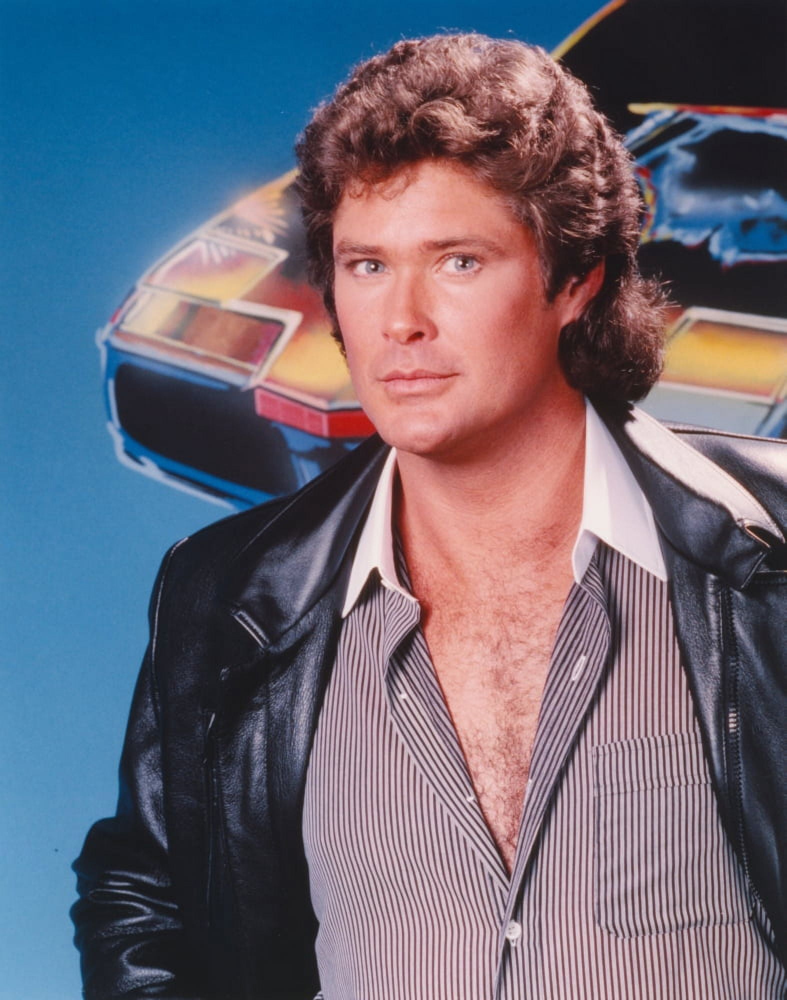 David Hasselhoff Portrait in Black Leather Jacket Photo Print (24 x 30 ...