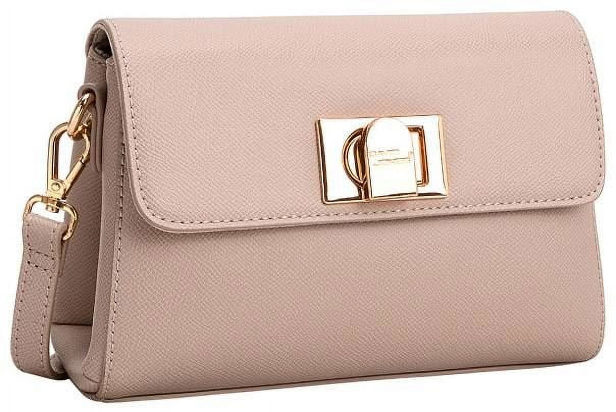 David Jones Half Flap Shoulder Bag - Apricot Pink - Walmart.com