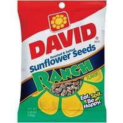 David Jumbo Roasted & Salted Ranch Sunflower Seeds (Pack of 18 ...