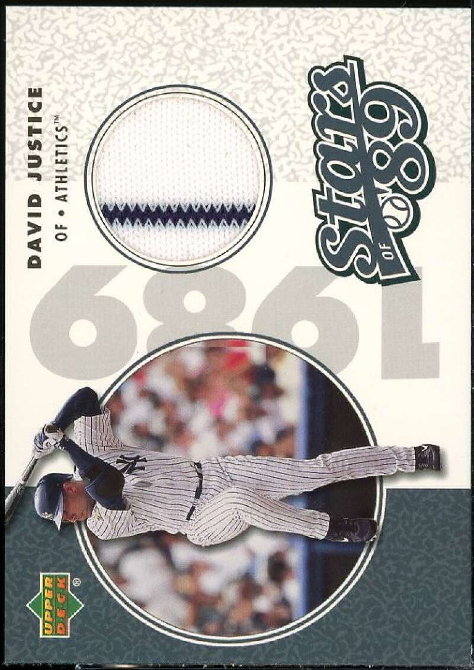 David Justice Card 2002 UD Authentics Stars of '89 Jerseys #SLDJ ...