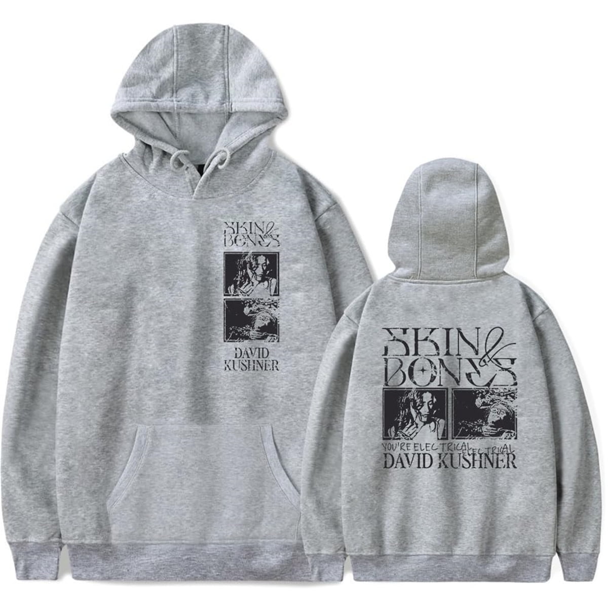 David Kushner Hoodie Skin and Bones Merch trendy pattern printed men's ...