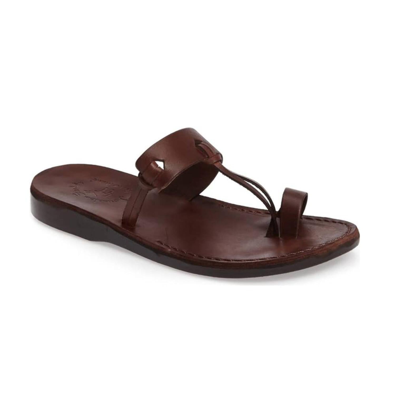 David - Leather Open Toe Sandal - Mens Sandals - Walmart.com