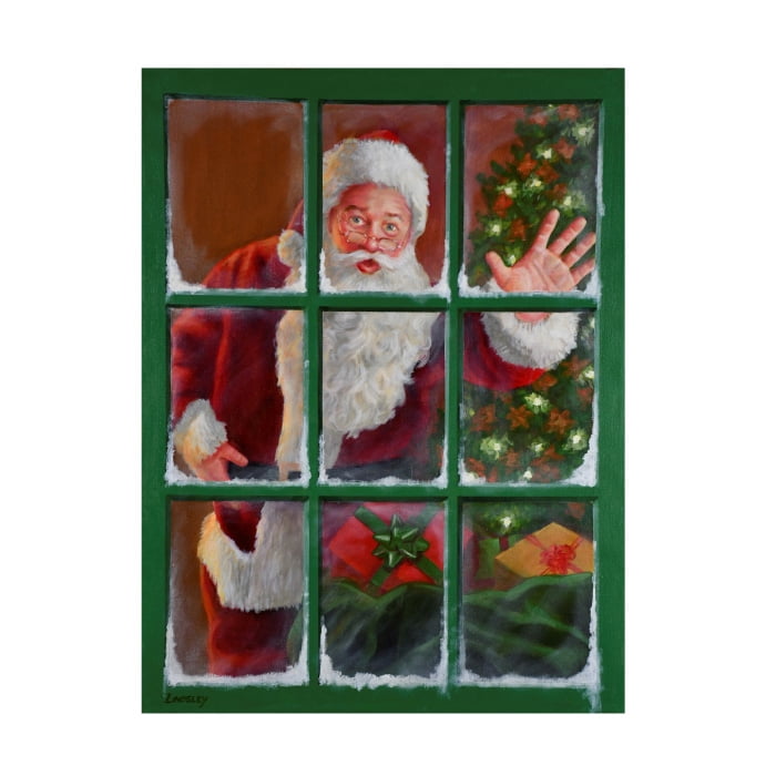 David Lindsley 'Santa Window 4' Canvas Art - Walmart.com