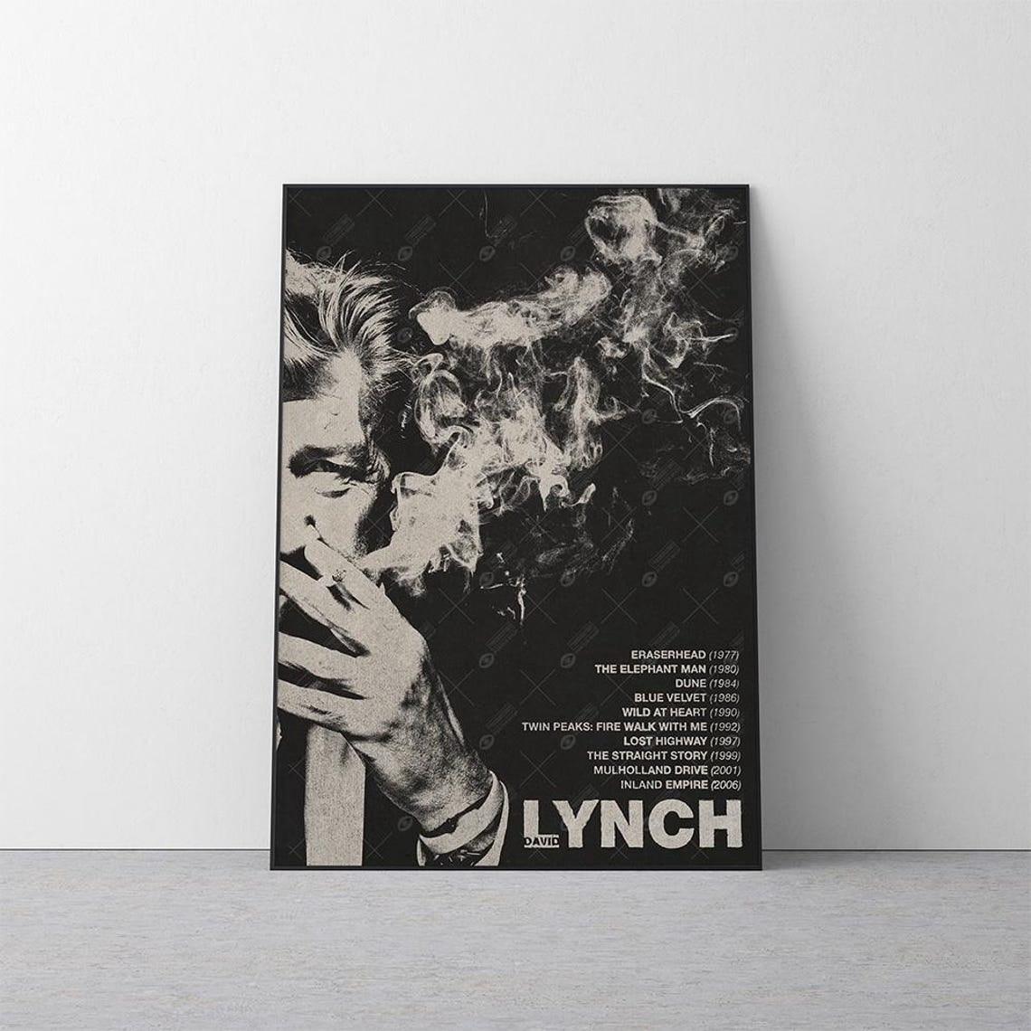 David Lynch Filmography Poster, Retro Cult Movie Art Print, Unframed ...